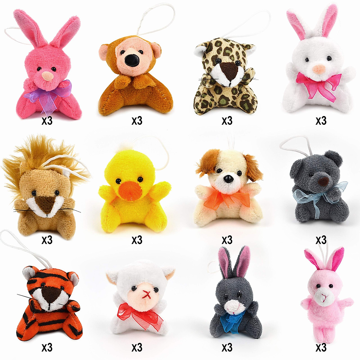 JOYIN 36 Pcs Pre-Filled Easter Eggs Filled with Plush Animal Toys for Kids Toddlers Easter Egg Hunt, Basket Stuffers Fillers, Kids Party Favor, Classroom Prize Supplies