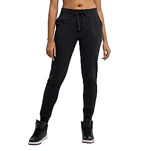 Champion Joggers, Lightweight, Comfortable Jersey Lounge Pants for Women, 29", Black, X-Large