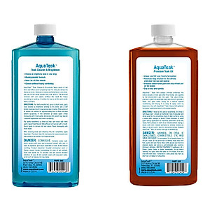 AquaTeak Care Kit: Premium Teak Oil & Teak Cleaner & Brightener