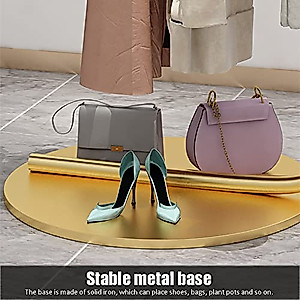 QQXX Commercial Metal Clothing Rack,Industrial Freestanding Clothing Racks Retail,Round Clothes Rack with Hooks,Modern Garment Rack Coat Rack for Hanging Clothes Clothing Displays