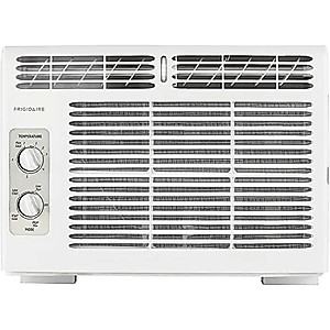 Frigidaire FFRA051WAE Window-Mounted Room Air Conditioner, 5,000 BTU with Temperature Control and Easy-to-Clean Washable Filter, in White