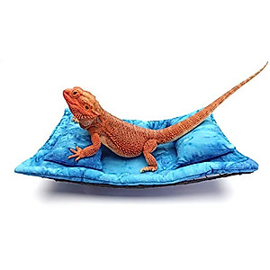 Chaise Lounge for Bearded Dragons, Blue Heaven Batik Fabric