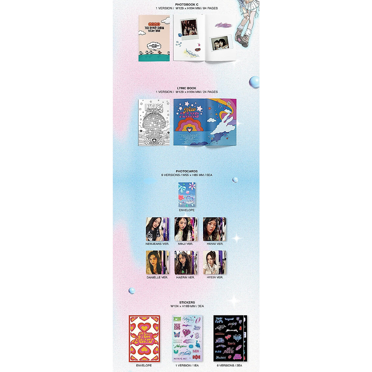 Newjeans 2nd EP Get Up [Bunny Beach Bag ] Album HAERIN + [Extra Photocards Set]