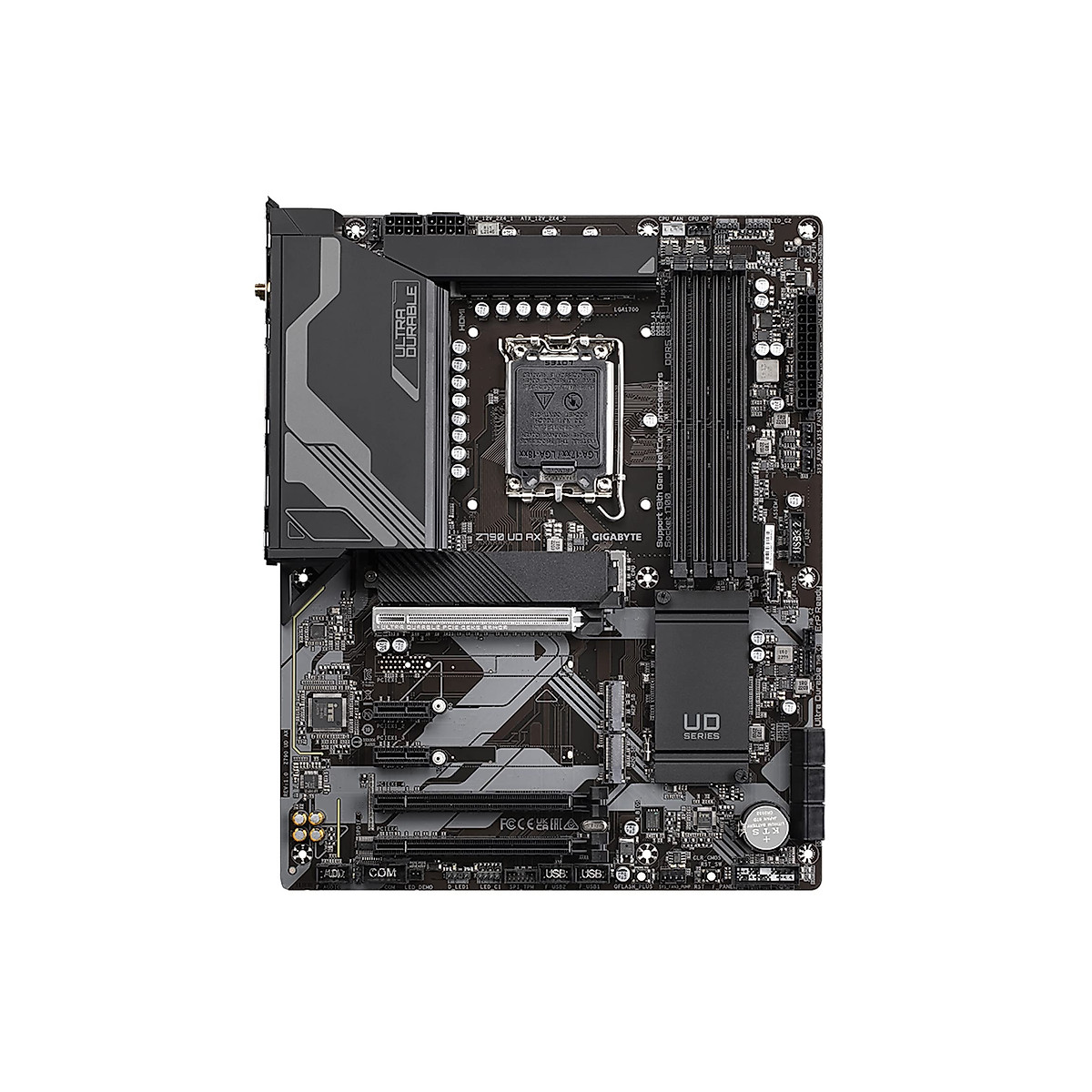 GIGABYTE Z790 UD AX (LGA 1700/ Intel/ Z790/ ATX/DDR5/ Triple M.2/ PCIe 5.0/ USB 3.2 Gen2X2 Type-C/Intel Wi-Fi 6E/ 2.5GbE LAN/PCIe EZ-Latch/Multi-Key/Motherboard)