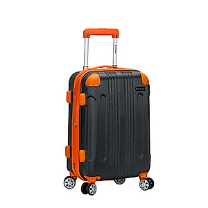 Rockland London Hardside Spinner Wheel Luggage, Charcoal, Carry-On 20-Inch