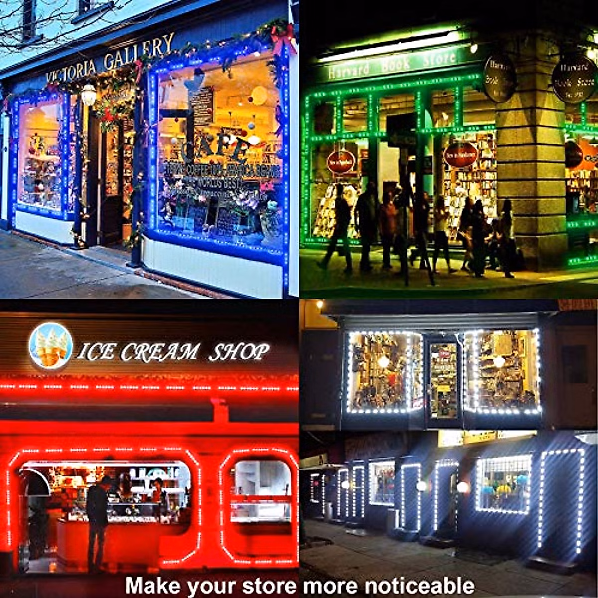YUNBO 20Pcs WS2811 RGB LED Module Lights DC 12V SMD 5050 Addressable Dream Color RGB LED Module Waterproof IP65 LED Storefront Lights with Tape Adhesive Backside（with Controller and Remote Control）