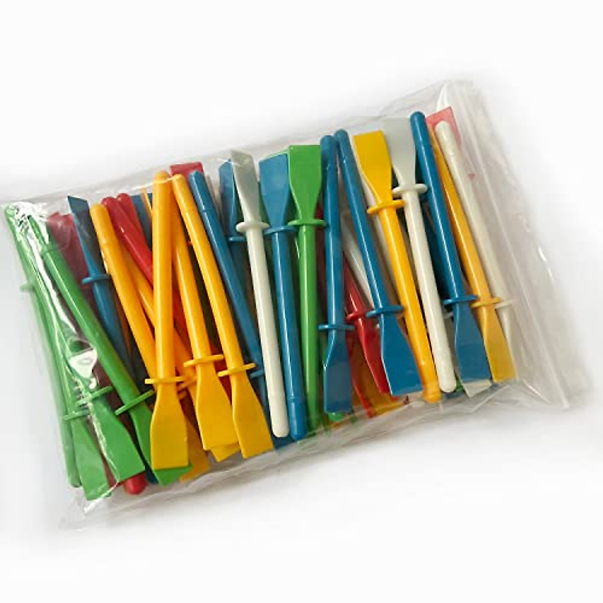 Lependor 70 Packs Glue Spreaders, Colored Plastic Glue Smear Sticks Applicator Glue Spreaders DIY Art Leather Craft Tool, Easy Clean Glue Spreaders Polypropylene Plastic - Pack of 70