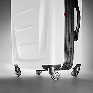Samsonite Winfield 2 Hardside Expandable Luggage with Spinner Wheels, Checked-Medium 24-Inch, Brushed White