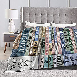 UHANKRU Daughter Gift from Mom, to My Daughter Blanket, Birthday Gifts for Daughter Adult, Daughter Gifts for Birthday, Graduation, Christmas, 60"x 50"