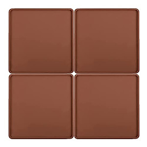 4 PCS Extra Thick Silicone Dehydrator Sheets With Edge - Silicone Fruit Vegetables Leather Dehydrator Trays for Liquids - Trays Liner for Dehydrator - Kitchen Dehydrator Mats Accessories