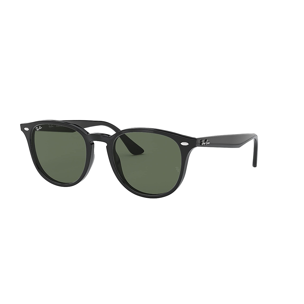 Ray-Ban RB4259 Round Sunglasses, Black/Dark Green, 51 mm