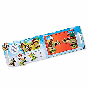 Melissa & Doug Take-Along Magnetic Jigsaw Puzzles Travel Toy On the Farm (2 15-Piece Puzzles) - FSC Certified