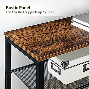 MAHANCRIS 10-Tier Shoe Rack, Shoe Organizer for Closet, Entryway, Large Capacity Shoe Shelf, for 36-40 Pairs of Shoes, Stable Sturdy, Shoe Storage with 9 Metal Mesh Shelves, Rustic Brown SRHR1101Z