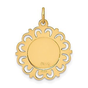 IceCarats 14K Yellow Gold Infant of Prague Medal Necklace Charm Pendant Only