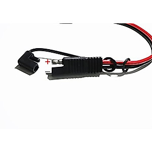 NEWZINIU with Waterproof and Dustproof Cover SAE TOandersonPort Adapter 12AWG Cable，for Pre-Wired RV Boat Charge Battery Solar Panel-30cm/0.98ft