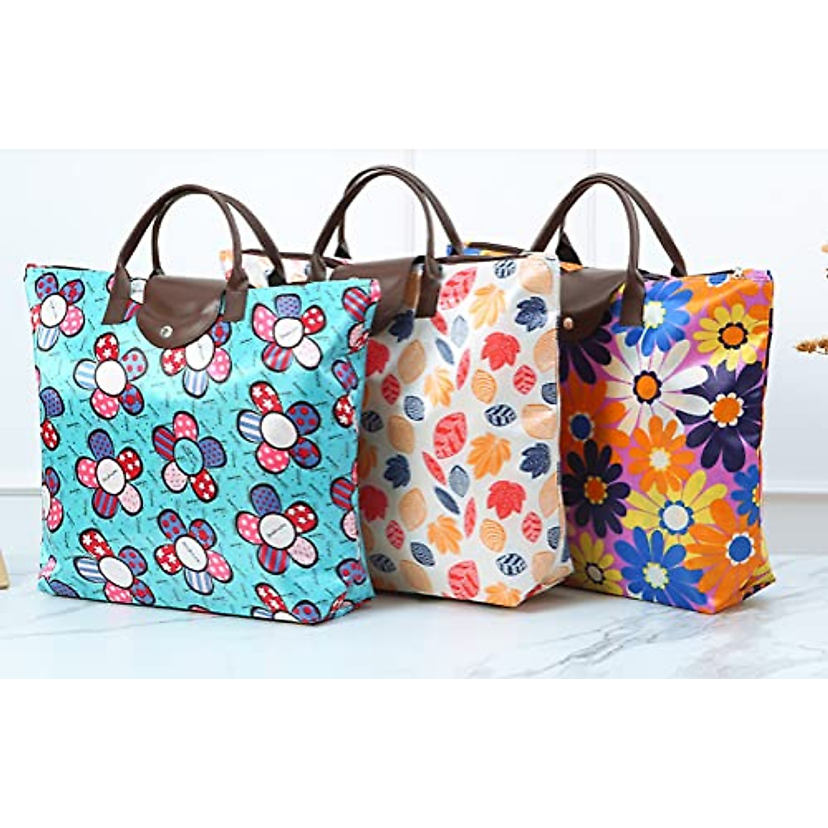 Foldable Collapsible Shopping Cart Trolley Bag with Wheels - Reusable Grocery Bags for Travel (B0B7BGLBGT)