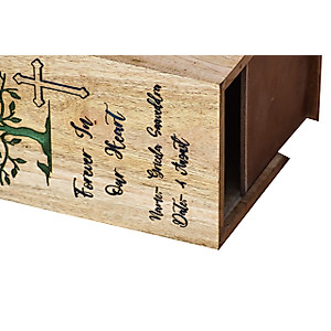 Tree of Life Resin Urn Wooden Urn Box Lichtenberg Figure Cremation Urn for Human Ashes Adult Large Funeral urn Ashes Urn for Ashes pet urn Fractal Burning urn Memorial Urn (Large up to 250 lb)