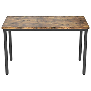 IRONCK Computer Desk, 47" Office Desk with 0.7" Thicker Tabletop, 1.6" Sturdy Metal Frame, Simple Study Table, Industrial Style Writing Study Table for Home Office