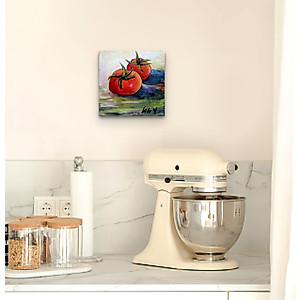 Fresh Tomato, Food Art, Kitchen Decor, Vegetables Oil Painting, Two Red Tomatoes Wall Decor