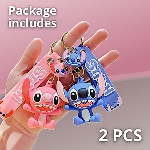 YARRD 2PCS Murine And Angel Keychain Cartoon Key Chains for Kids Girls Boys Keychain Gift for Birthday Christmas New Year Cartoon Couple Keychain for Keys Bag Phone Backpack