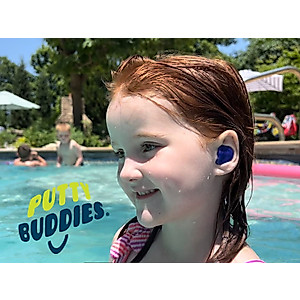 PUTTY BUDDIES Floating Earplugs 3-Pair Pack – Soft Silicone Ear Plugs for Swimming & Bathing – Invented by Physician – Block Water– Premium Swim Earplugs – Doctor Recommended – Ear Tubes