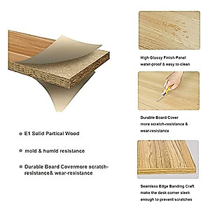 DlandHome 63 inches X-Large Computer Desk, Composite Wood Board, Decent and Steady Home Office Desk/Workstation/Table, BS1-160TB Teak and Black Legs, 1 Pack