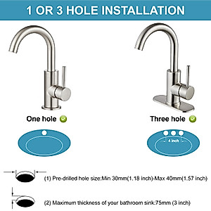 Midanya Wet Bar Sink Faucet for Bathroom Kitchen Small Farmhouse Vanity Lavatory Faucet Single Handle Utility Marine Faucet,Modern,Brushed Nickel