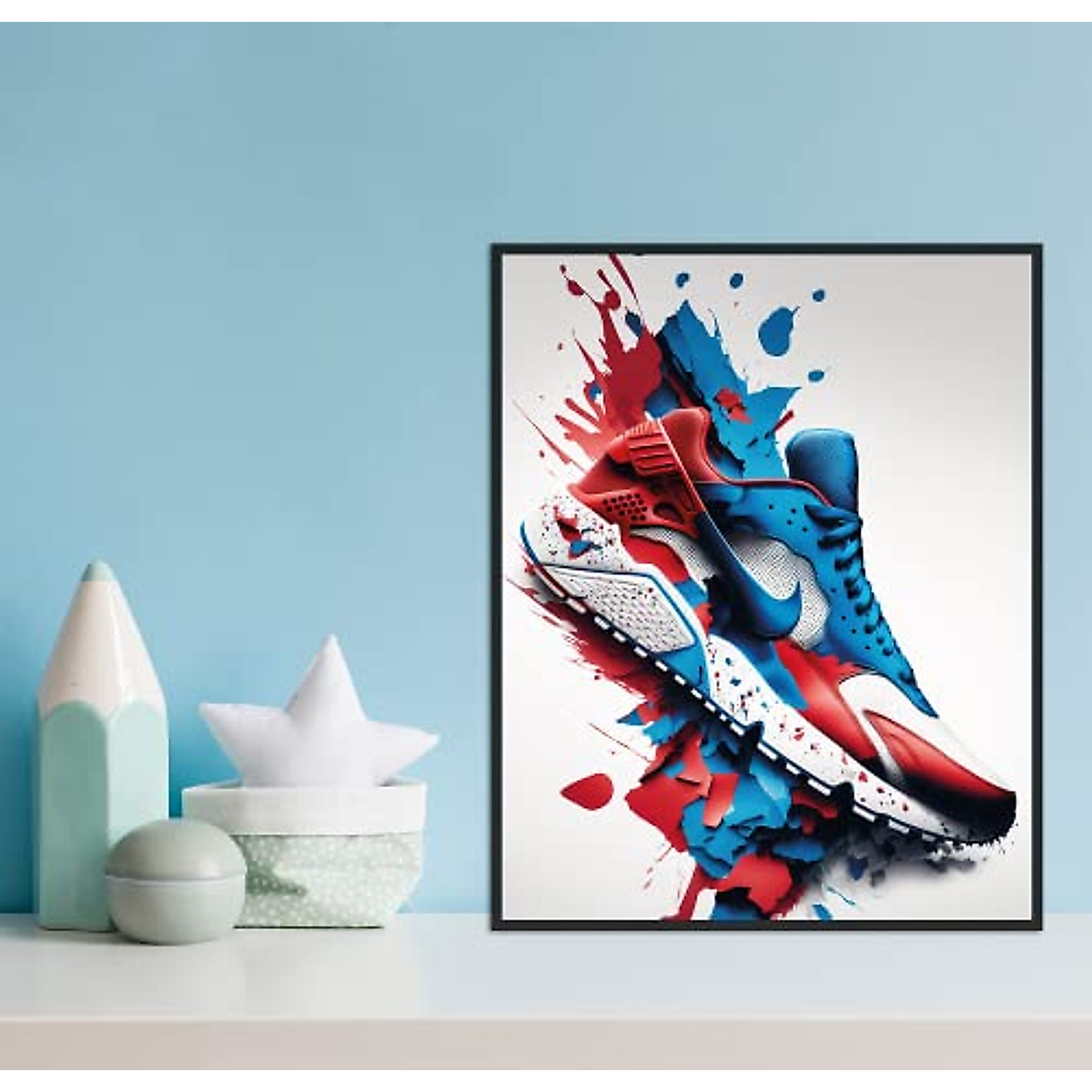 Hypebeast Sneaker Poster Sneakerhead Posters Set of 3 Unframed (8''x10'') Hypebeast Room Decor Cool Posters for Guys Bedroom Shoe Poster Sports Themed Wall Art Poster For Boys Room Wall Decor
