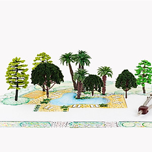 DOITOOL Model Trees Rainforest Diorama Supplies 20Pcs Scale Trees Miniature Craft Mini Trees for Crafts Miniature Tree Diorama Models Model Model Trees Model Train Scenery