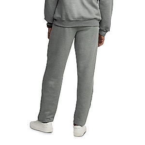Fruit of the Loom Men's Eversoft Fleece Open Bottom Sweatpants with Pockets, Relaxed Fit, Moisture Wicking, Breathable, Grey Heather, X-Large