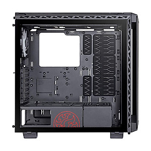 XPG Battlecruiser Mid-Tower ATX PC Gaming Case: 4mm Tempered Glass Sides, Cold-Rolled Carbon Steel, 19.09 x 8.85 x 19.92 in, 2 Year Warranty, Black