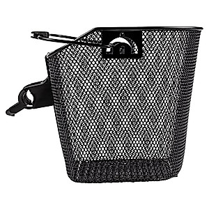 Schwinn Quick Release Wire Basket, Easy Assembly Fits Most Adult Bike Handlebars, Weather Resistant, Durable, With Top Folding Handle, Mounting Hardware Included, Bicycle Accessories, Black.