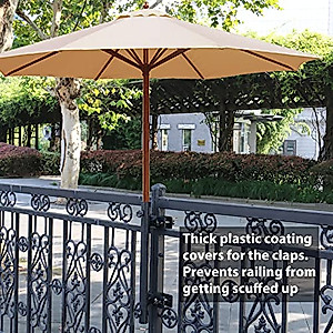 Finderomend Deck Umbrella Mount, Easy Install and Move Outdoor Patio Umbrella Holder (Grille/Post) for Sail Shade Pole/Flagpole/String Light Pole Save Space on Deck
