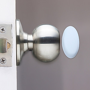 Outus 20 Pieces Door knob Wall Protectors Wall Guards Stoppers Door Handle Bumper Self Adhesive Round Rubber Stop, White