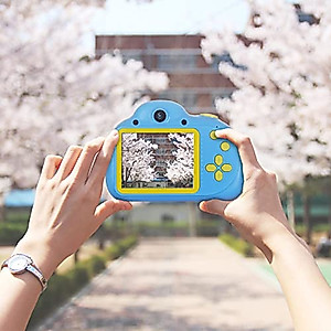 Kids Camera for Girls, 2.4 inch IPS Screen HD 1280P 16x Zoom Children Gift Digital Video Vlogging Cameras,Shake-proof And Fall Proof Game Sports Kids Selfie Camera with 32G SD Memory Card (Blue)