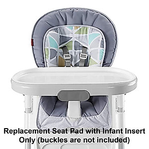 Replacement Cover for 4 in 1 High Chair - Fisher-Price Total Clean 4-in-1 Highchair in Sail Pattern FLH18 ~ Replacement Seat Pad with Infant Insert ~ Grays and Greens