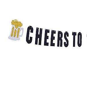 TENNYCHAOR 36th Birthday Banner,Gold Glitter Paper Sign for 36th Birthday Wedding Aniversary Party Supplies Decorations,Cheers T0 36 Years.