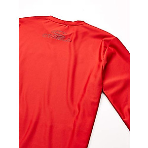 O'NEILL boys Youth Basic Skins 50+ L/S Sun Shirt Rash Guards, Red, 6 US