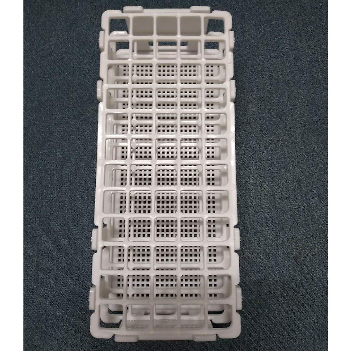 POCOMOCO 3 Packs Plastic Test Tube Rack, 60 Holes Lab Test Tube Rack Holder for 16mm Test Tubes, White, Detachable (60 Holes)