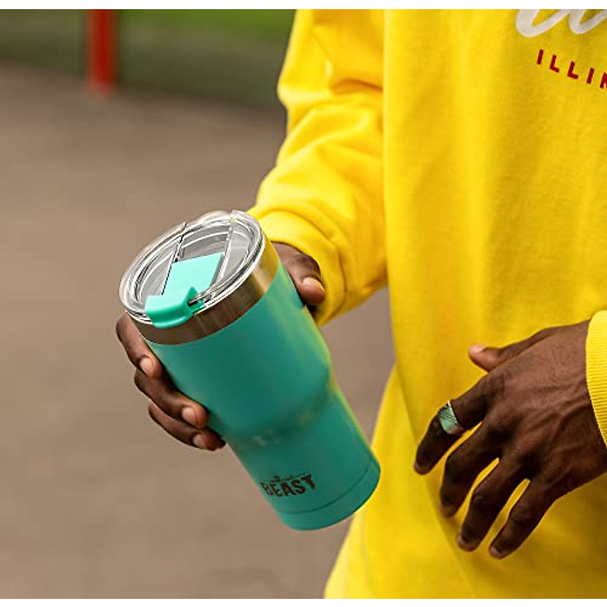 Beast 30 oz Tumbler Stainless Steel Vacuum Insulated Coffee Ice Cup Double Wall Travel Flask (Aquamarine Blue)