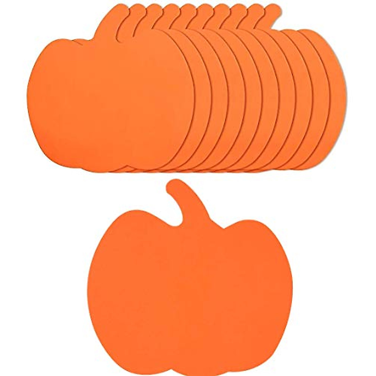 4E's Novelty Foam Pumpkin Shapes Craft (12 Pack) Halloween Crafts for Kids, Large 8" Cutouts - Fall Crafts for Kids Toddlers Classroom Supplies Halloween Activities for Kids Party Ages 2-4 3-5 4-8