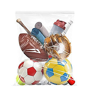 Xsourcer Zipper Storage Bags, Pack of 20, 3.5 Gallon Reclosable Plastic Storage Bags, Great Storage for Food, Clothing, Shoes, Office Supplies & Travel Essentials, 2 Mil Thick, Size 16" x 18"