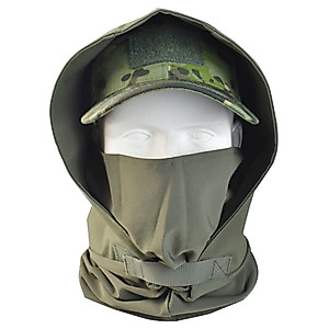Airsoft mask Balaclava Ski Bike Full Face Mask and Tactical Cap, Full Head Wrap Warmer Tactical Hood Headgear for Hiking Cycling (Green)
