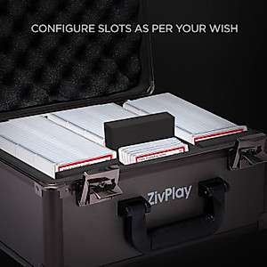 ZivPlay Graded Card Case 108 PSA Slab Capacity Graded Card Storage Box with Anti Theft Metal Locks Fits PSA BGS SGC HGA GMA CSG Trading Sports Cards Gunmetal Grey Color