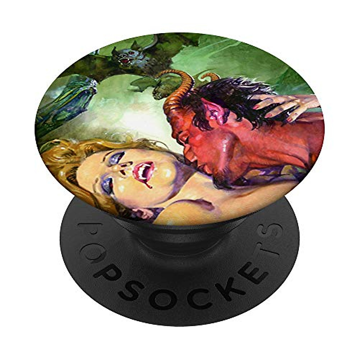 Flying Bat Red Devil Satan Vampire Girl Sexy Blonde Pinup PopSockets Swappable PopGrip