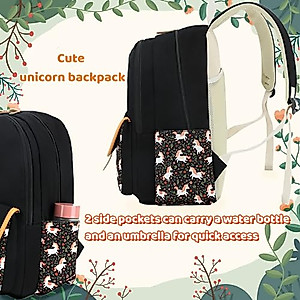 Leaper Women Striped Canvas Backpack Large Laptop Bag Girls Travel Shoulder Bag bag Daypack Black