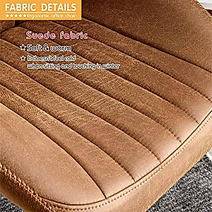 XIZZI Ergonomic Chair, Modern Computer Desk Chair,high Back Leathe Office Chair with Lumbar Support for Executive or Home Office (Brown 1)