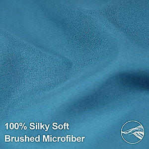 PHF King Sheet Set-Hotel Luxury Bedding Sheets and Pillowcases-4 Pieces Soft Breathable Bed Sheets- Deep Pocket up to 16 Inches Mattress-Wrinkle, Fade, Stain Resistant, Teal