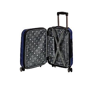 Rockland Melbourne Hardside Expandable Spinner Wheel Luggage, Blue, Carry-On 20-Inch
