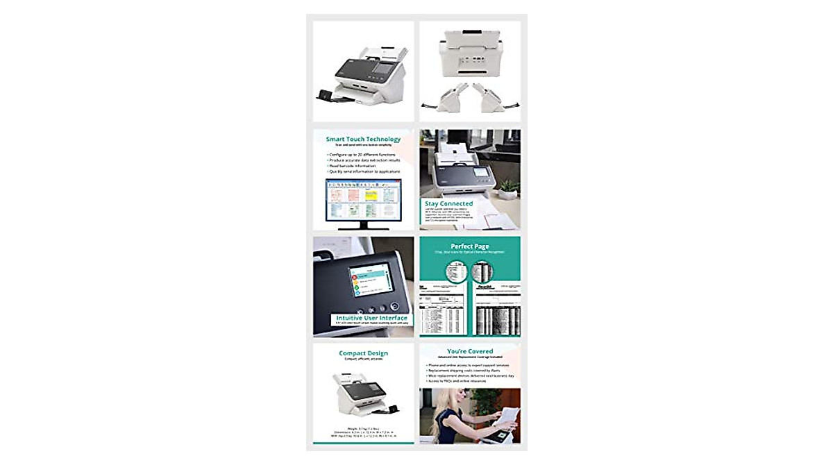Kodak Alaris S2060W Cordless Scanner for Fast Color Document Capture